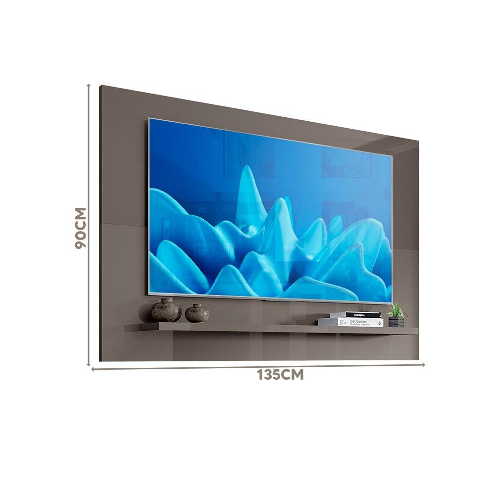 Painel Para TV De Até 60 Polegadas Cinza Pérola Safira Casa D ...