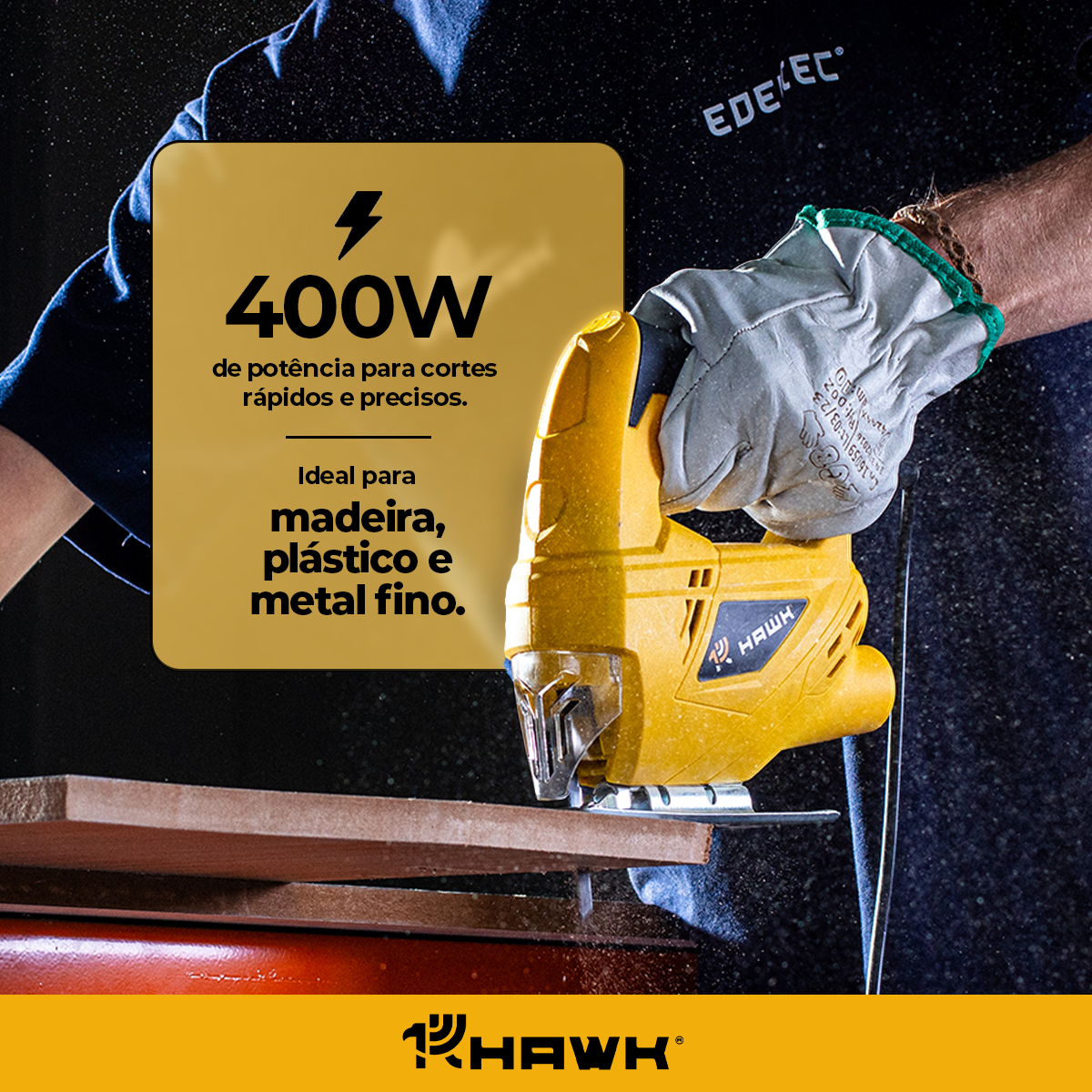 Serra Tico-tico 400w com Lamina de Corte 127v Hw2050 Hawk | MadeiraMadeira