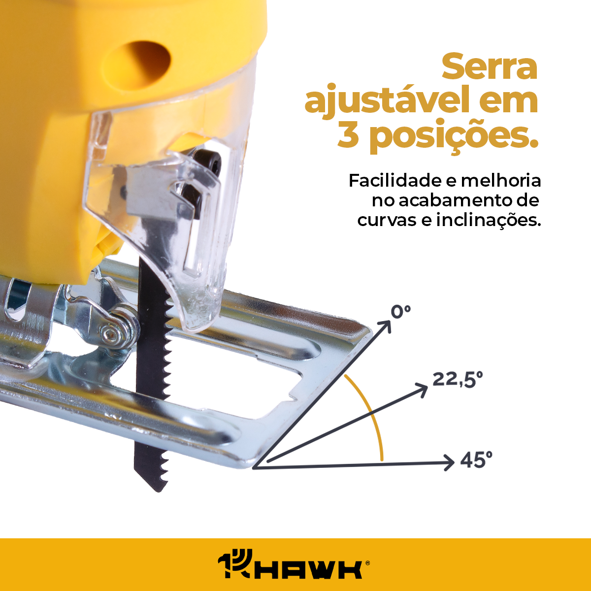 Serra Tico-tico 400w com Lamina de Corte 127v Hw2050 Hawk | MadeiraMadeira