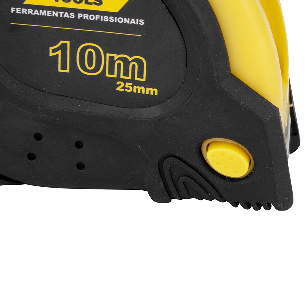 Trena Emborrachada 10 Metros 25Mm com 3 Trava Fertak Tools | MadeiraMadeira