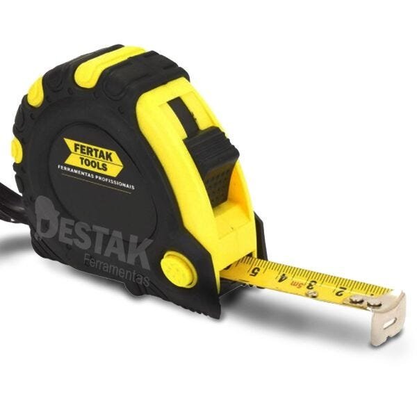 Trena Emborrachada 10 Metros 25Mm com 3 Trava Fertak Tools | MadeiraMadeira