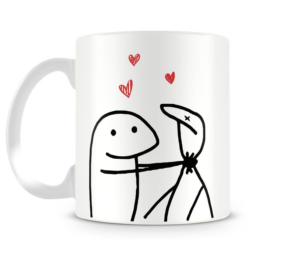 Caixa com caneca flork te amo do tamanho da dificuldade | MadeiraMadeira