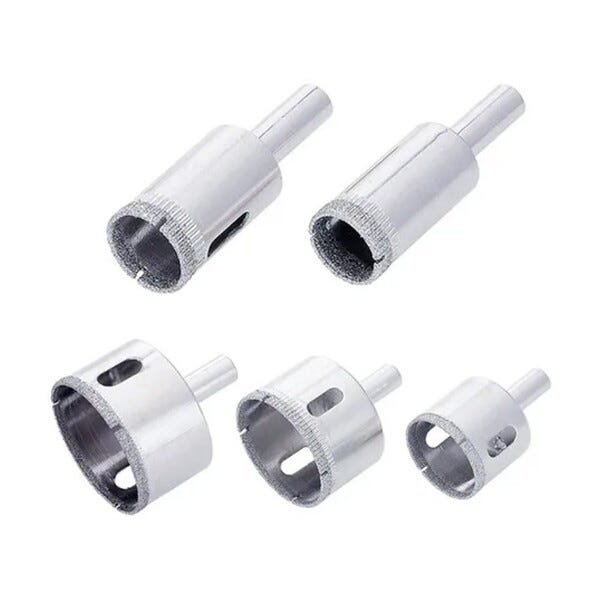 Kit Broca Serra Copo Diamantada 25Mm à 50Mm Porcelanato Vidro Cerâmica ...