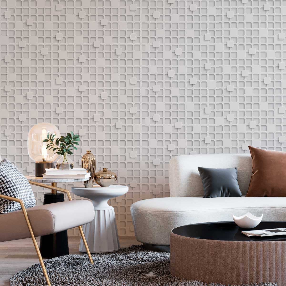 Parede De Parede Sala 3d Revestimento Vinil 3 Metros | MadeiraMadeira