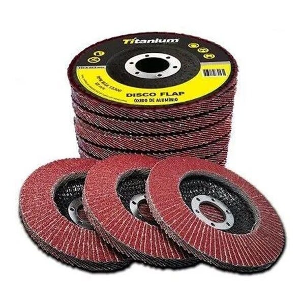 Disco de Lixa Flap 4.1/2 Grão 40 para Lixadeira Kit com 29 Peças - 80 ...