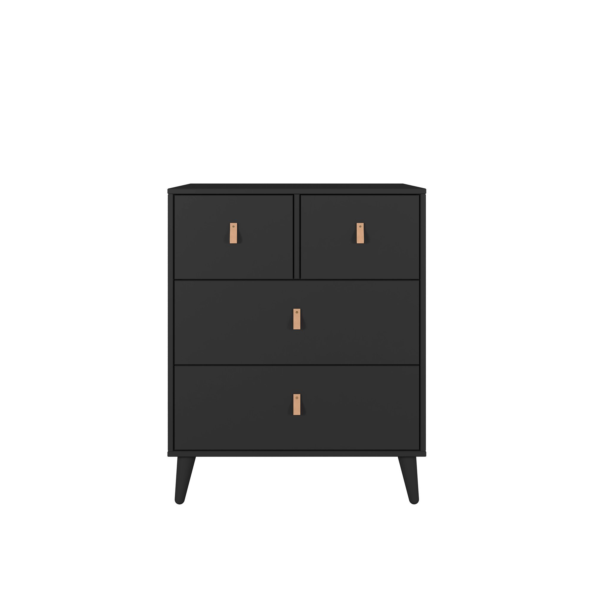 Comoda IVVIE 4 Gavetas Preta | MadeiraMadeira