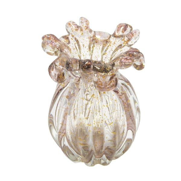 Vaso Murano Torcello Lilas e Dourado | MadeiraMadeira