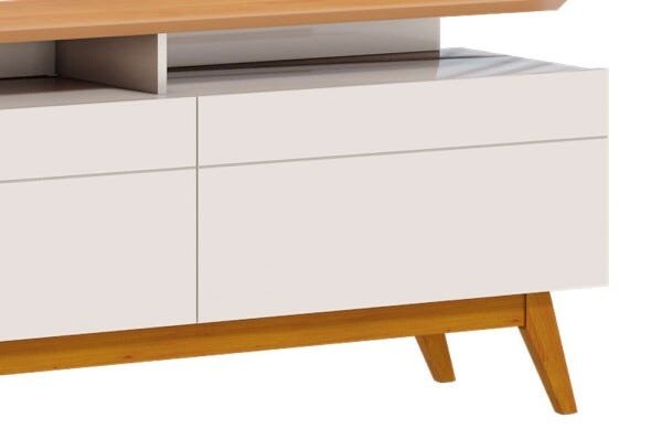 Rack Classic +3G 180cm Off White com Nature - Imcal Móveis | MadeiraMadeira