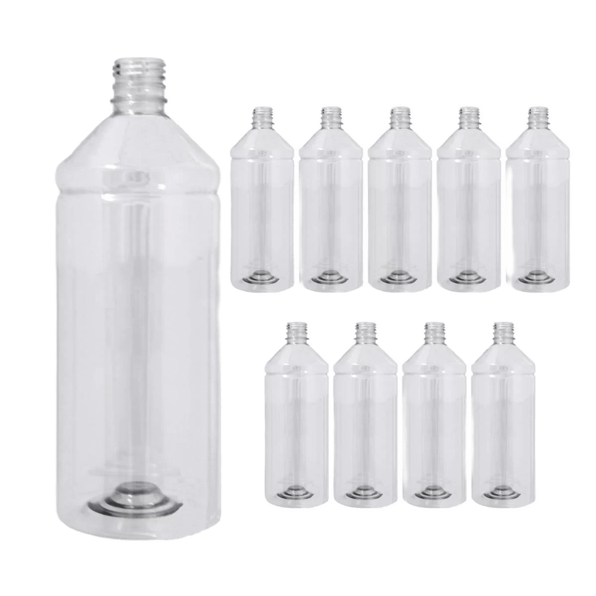 Kit 10 Frasco Garrafa Pet De Plástico 1 Litro | MadeiraMadeira