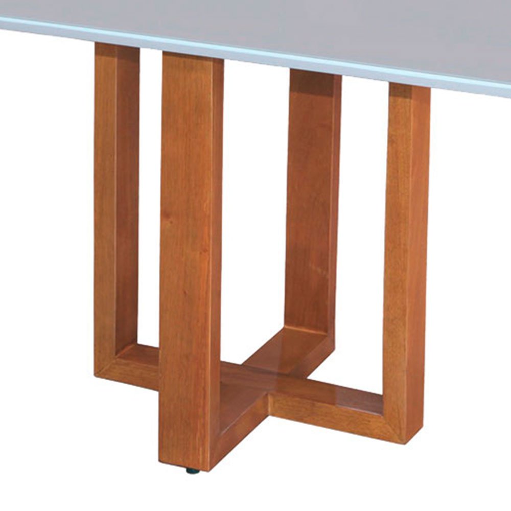 Mesa com 4 cadeiras produzida com madeira natural Lisy Mundial Marrom ...