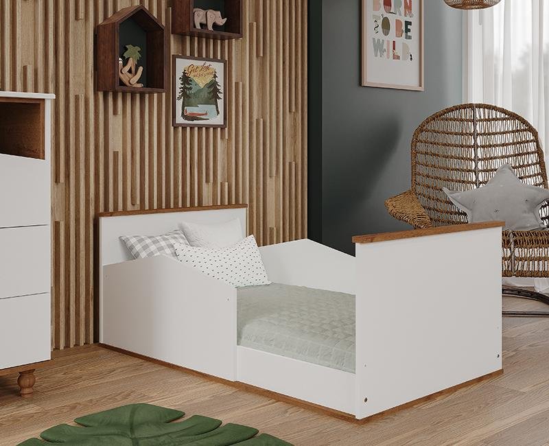 Quarto Infantil Casinha Comoda Casinha Com Porta e Berço Mimo Branco ...