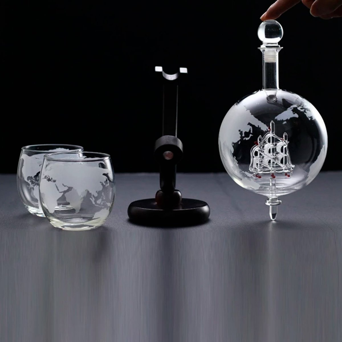 Decanter Whisky Garrafa Decantador Vinho Vodka Navegação Volta ao Mundo ...