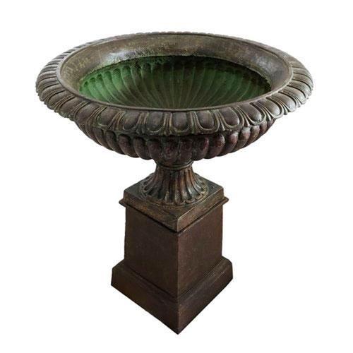 Vaso em Ferro Fundido com Patina Verde 110x106 cm | MadeiraMadeira