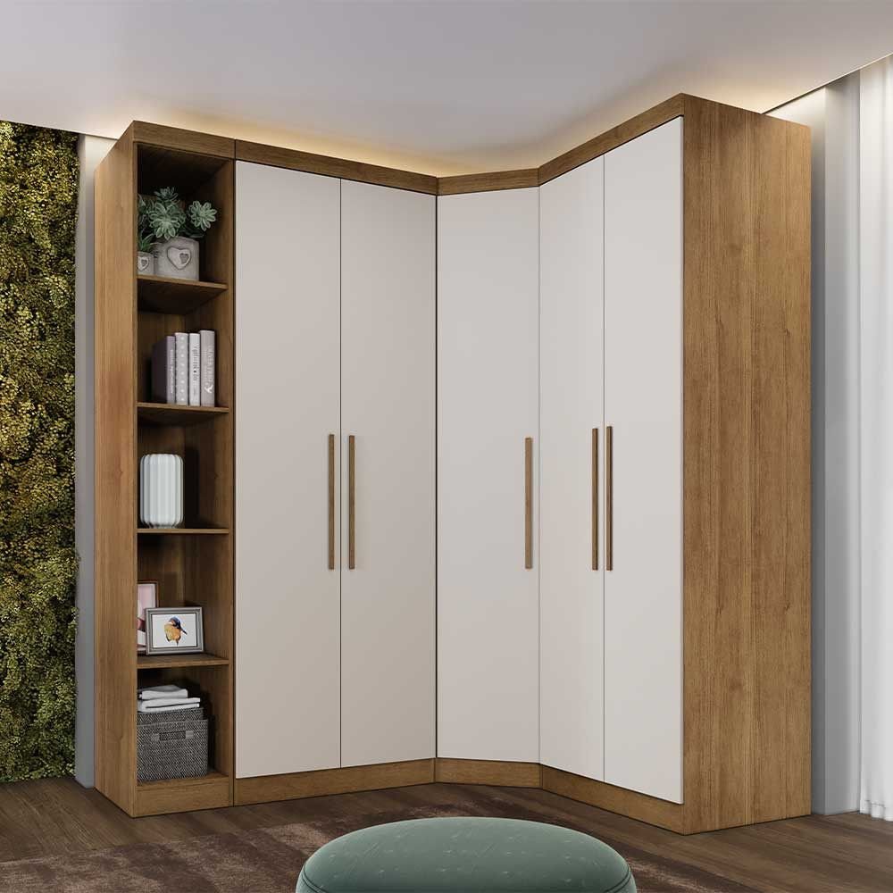Guarda Roupa Modulado Safira 009 em Mdf com 5 Portas e 6 Gavetas ...