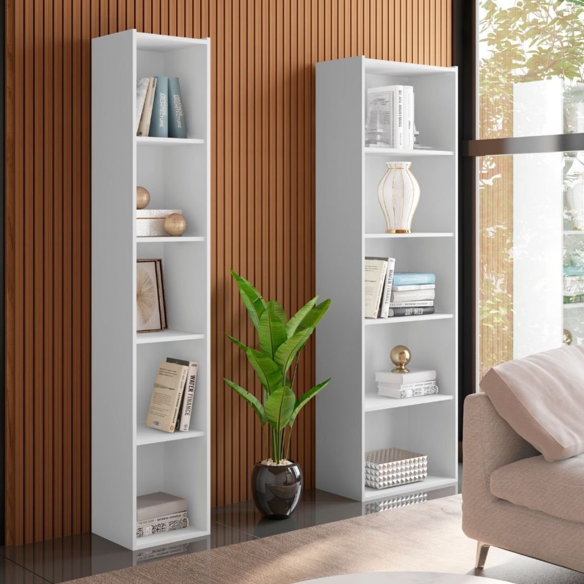 Kit 2 Estante Para Livro Multiuso Decorativa Heloise Branco ...