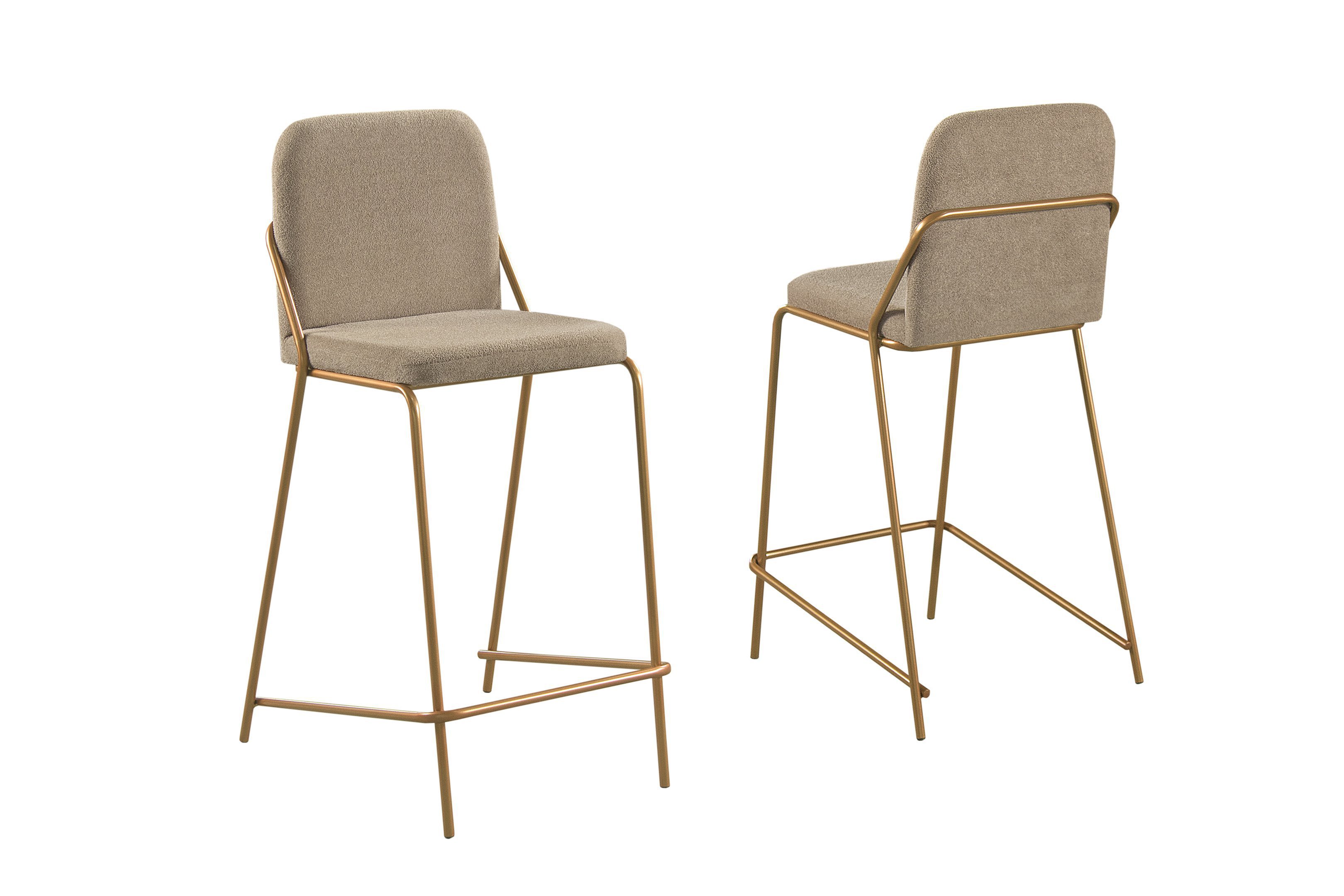 Banco Banqueta Alta Iris Base cobre:Base Dourada | MadeiraMadeira