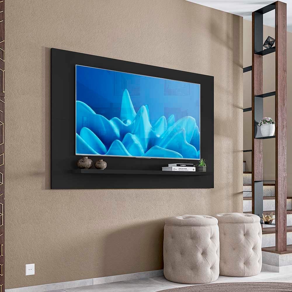Painel Para TV Até 60 Polegadas Preto Safira Casa D | MadeiraMadeira