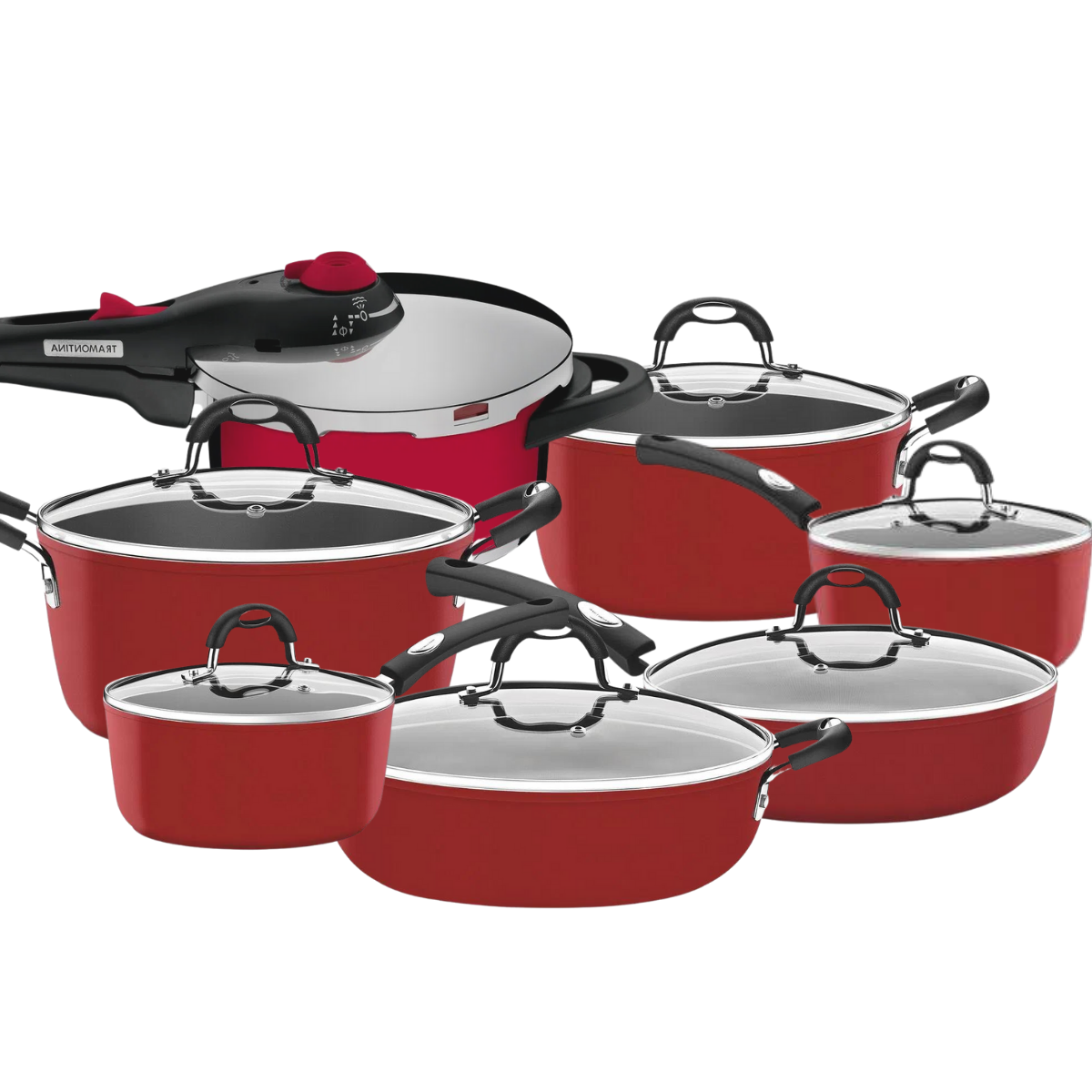 Jogo de Panelas Tramontina Antiaderente Cooktop Fogão Indução Monaco ...