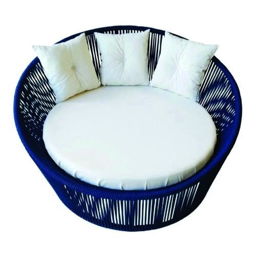 Poltrona Orbit Chaise Corda Náutica - Azul | MadeiraMadeira