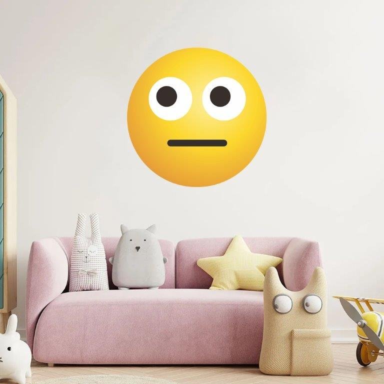 Adesivo de Parede Emoji Sem Jeito | MadeiraMadeira