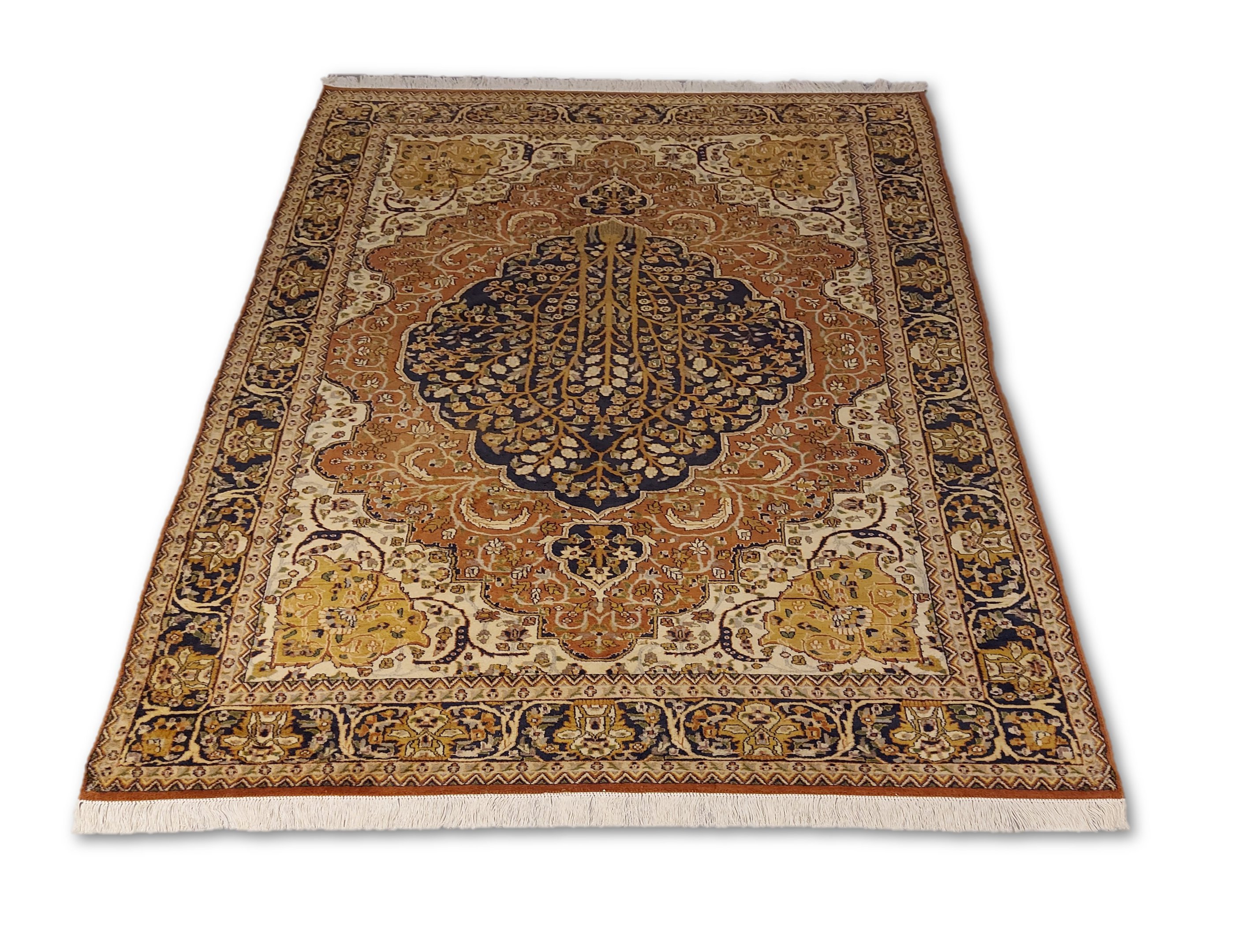 Tapete Indo Tabriz Handmade - 3,14 X 1,90 - Ref. 638 | MadeiraMadeira
