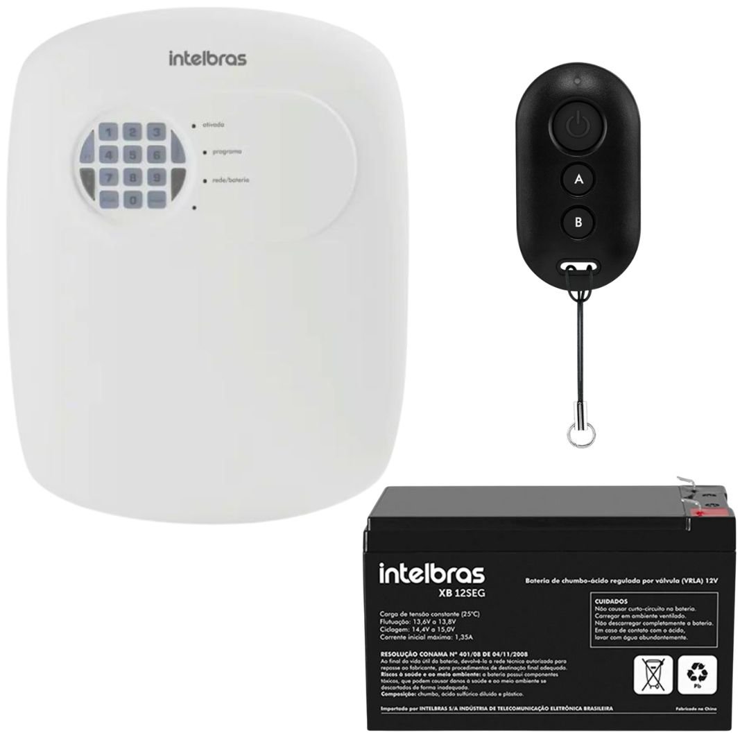 Alarme Intelbras Monitorado Via Aplicativo Bateria 12SEG Ori ...