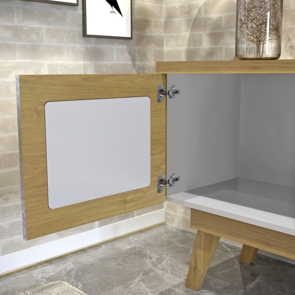 Home Theater Rack Para TV 65 Polegadas Sala de Estar Quarto 2 Portas ...