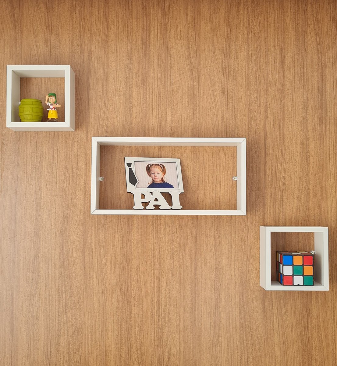 Kit 3 Nichos Retangular Quadrado MDF Branco Para Sala Quarto ...