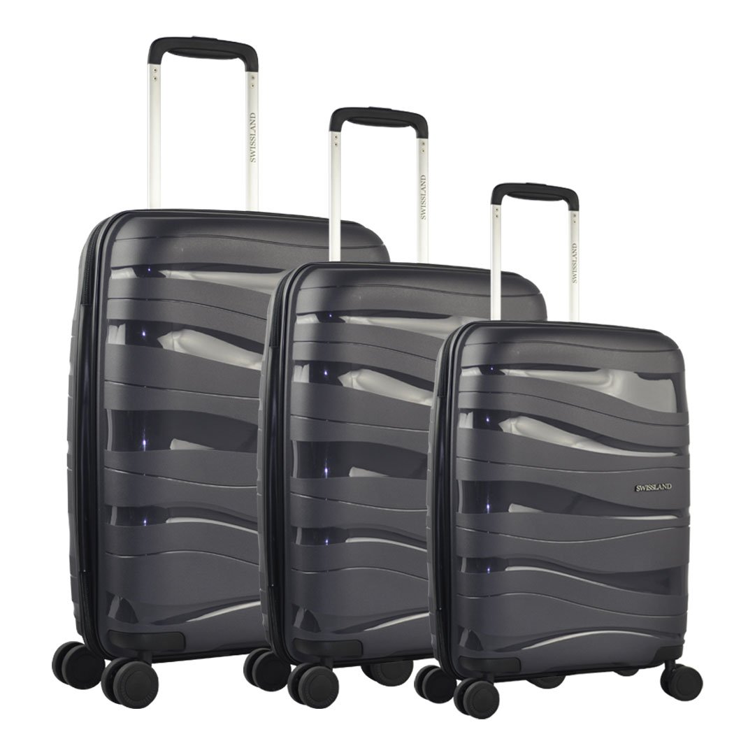 Kit de Mala de Viagem 3 Peças Swissland em Polipropeleno Cinza ...