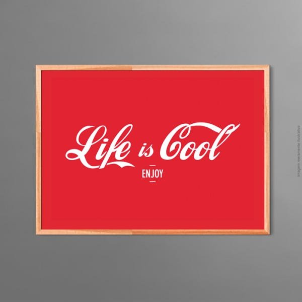 Quadro Decorativo Life is cool:Branco | MadeiraMadeira