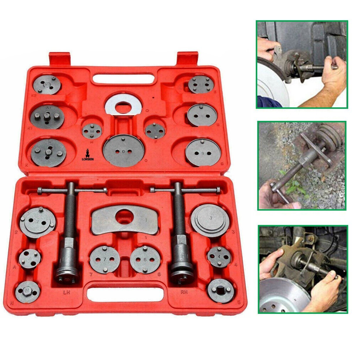 Kit de Ferramentas para Êmbolo da Pinça de Freio Traseiro Lorben com 21 ...
