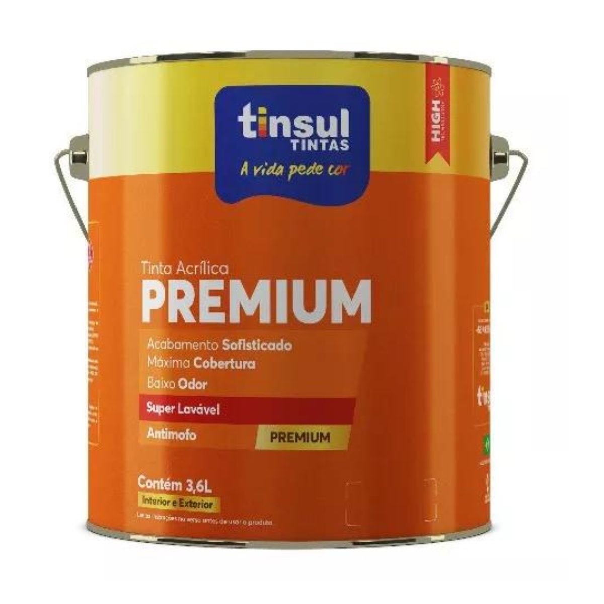 Tinta Acrílica Premium Branco Fosco 3,6l | Tinsul Tintas | MadeiraMadeira