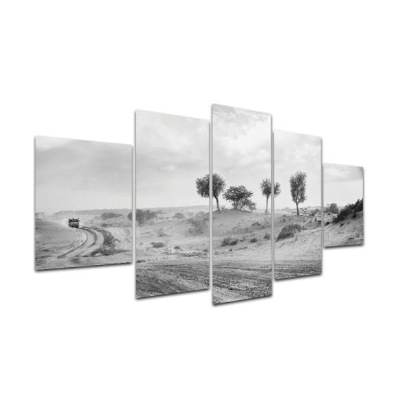 Kit Placas Quadros Decorativos 5 pç 3D Borda infinita Desert ...