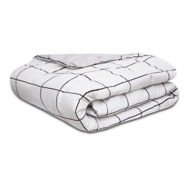 Edredom Classic Casal Queen Grid 01 Peça | MadeiraMadeira