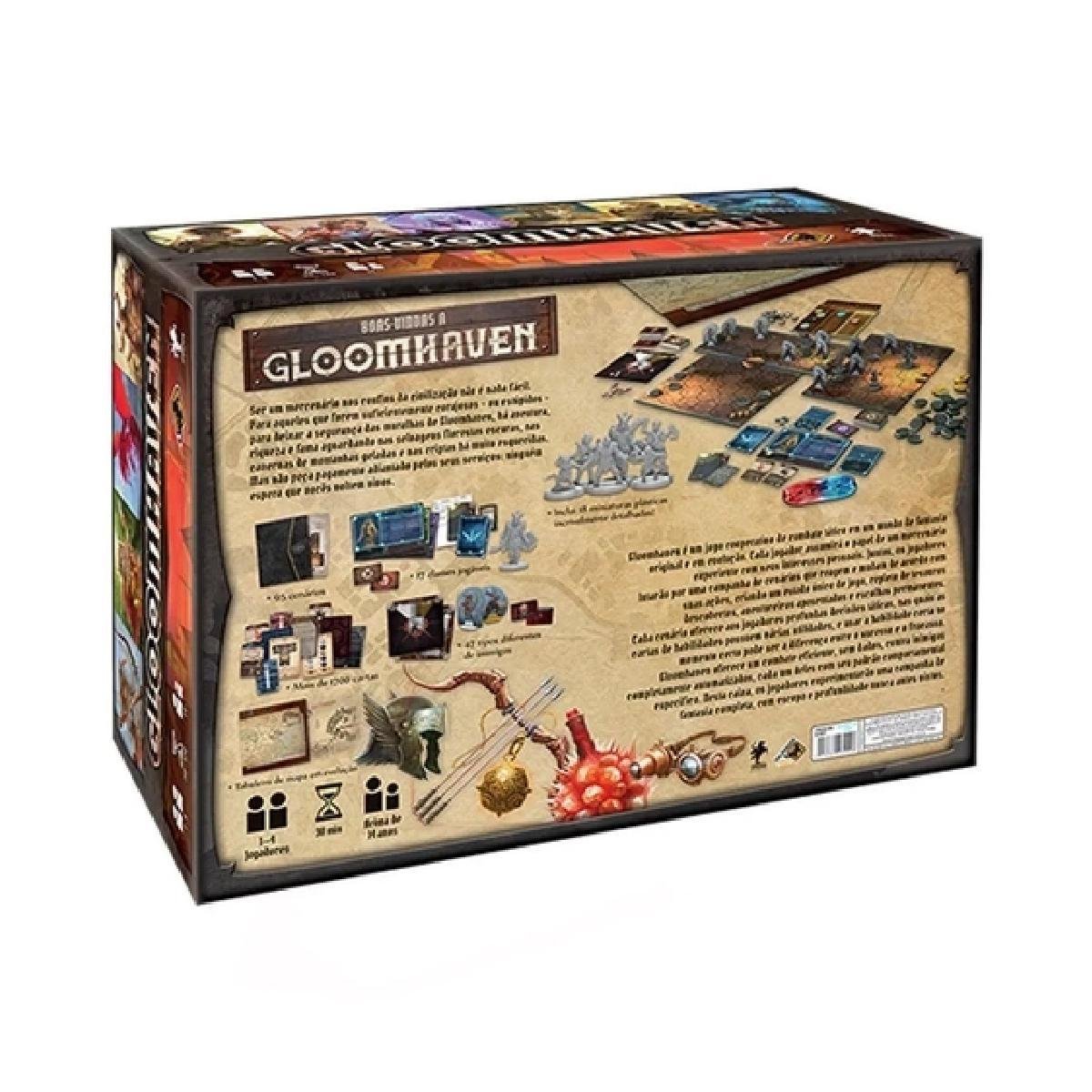 Jogo De Tabuleiro Rpg Gloomshaven Completo Galápagos Glh001 ...