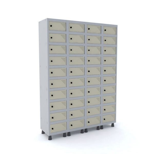 ARMÁRIO PORTA OBJETOS DE AÇO 4 VÃOS 40 PORTAS PANDIN | MadeiraMadeira