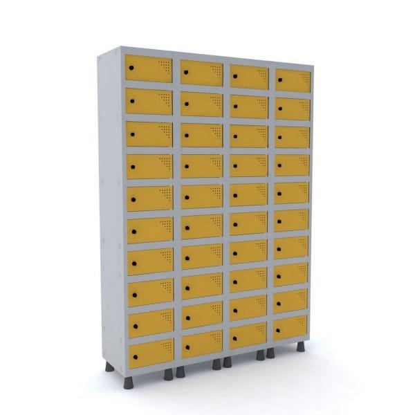 ARMÁRIO PORTA OBJETOS DE AÇO 4 VÃOS 40 PORTAS PANDIN | MadeiraMadeira