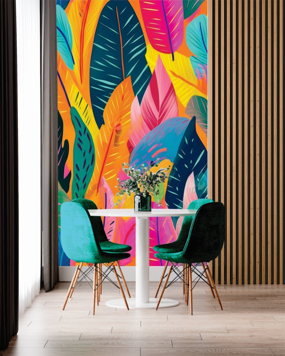 Papel de Parede 3D Painel 2M Folha Bananeira Decorada Jadim Realista ...