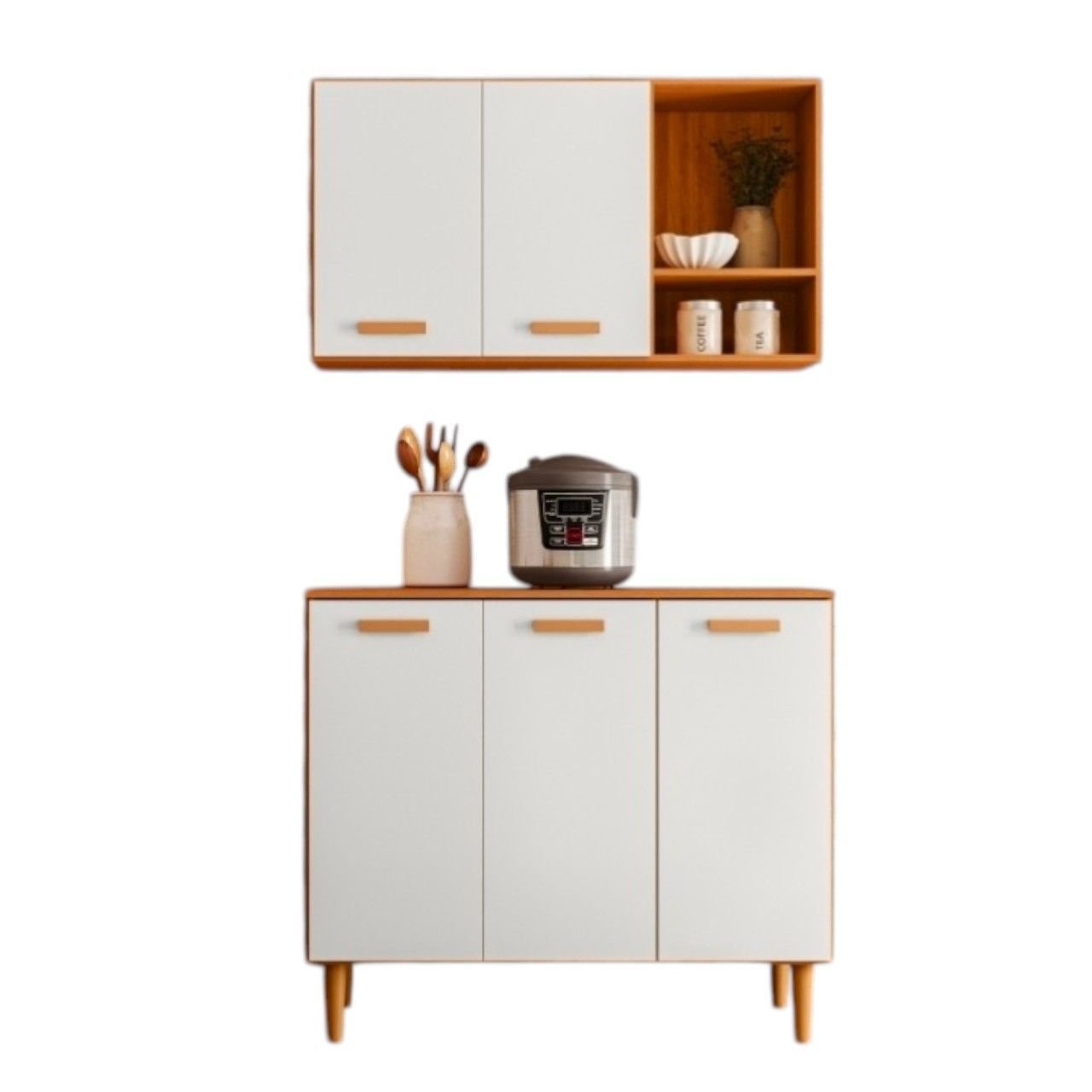 Kit Cozinha Compacta Susi 5 Portas Multiuso Armário Aéreo Balcão com ...