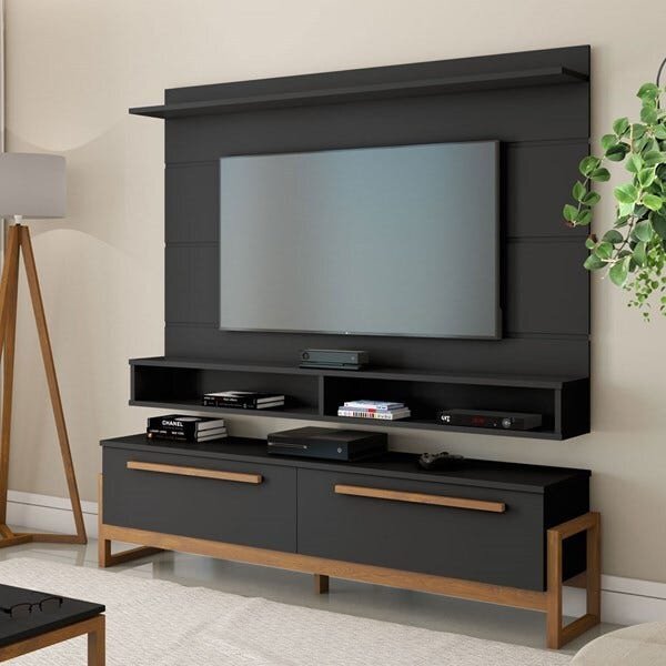 Conjunto Sala Rack Mercurio Painel Marte para TV até 65 Polegadas | MadeiraMadeira