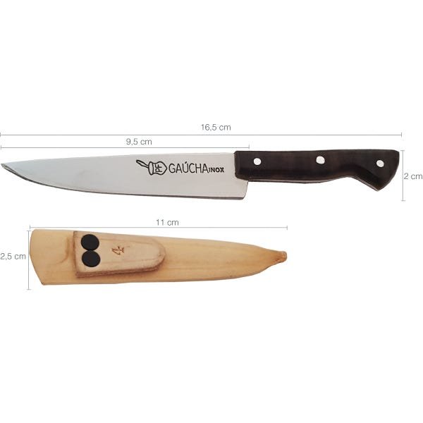 Faca Pequena Artesanal 4" com Bainha Couro Cabo de Chifre Escuro ...