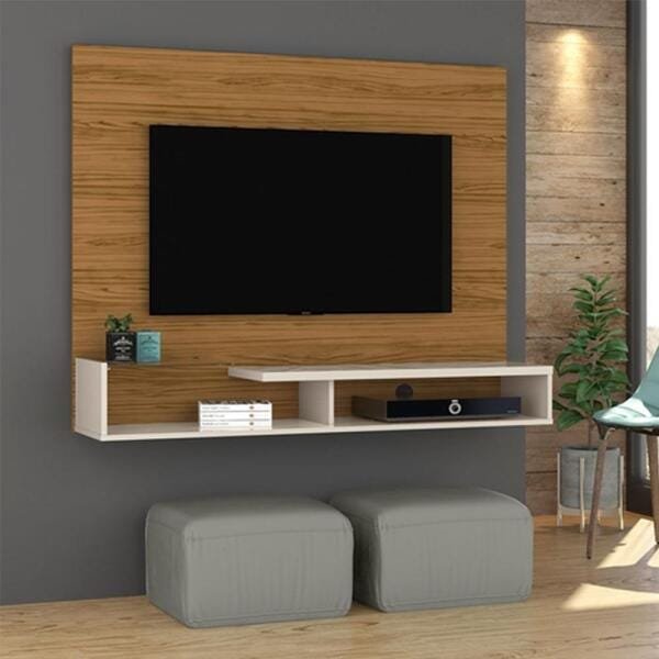 Bancada Painel Suspensa para TV até 55 Polegadas Estéla Naturale com ...