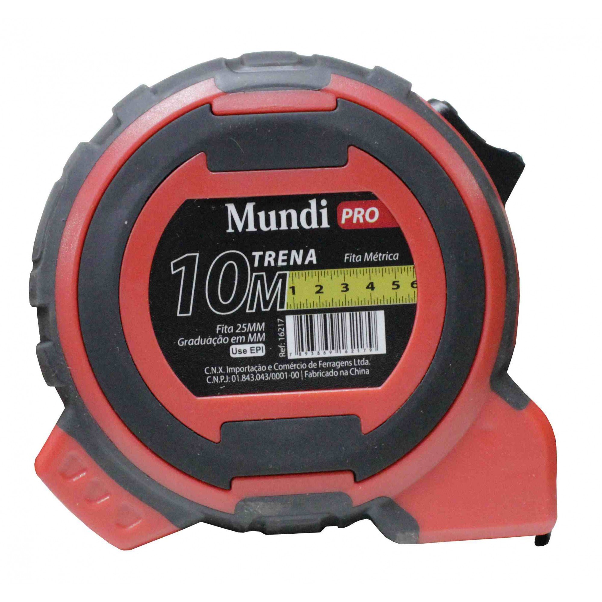 Trena Profissional 10 Metros 25mm Emborrachada Mundi - Kit com 2 ...