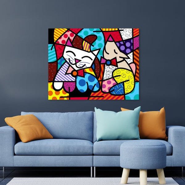 HAPPY CAT & SNOB DOG Romero Britto | MadeiraMadeira