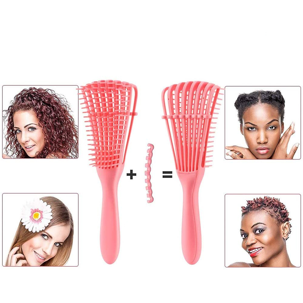 Escova Definidora em Cerdas de Nylon Flexível Desembaraça e Define ...