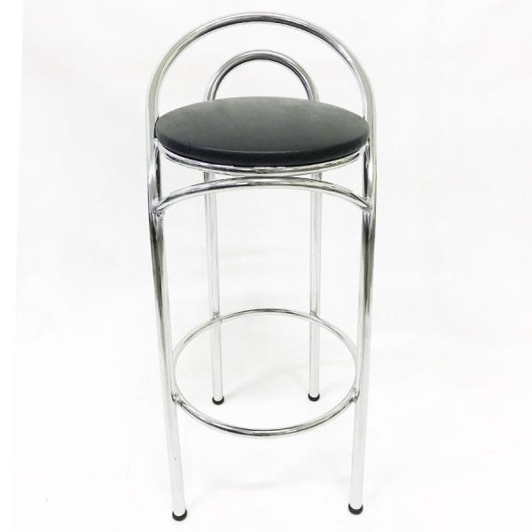 Kit 2 Banquetas cromada alta assento preto - Poltronas do Sul ...