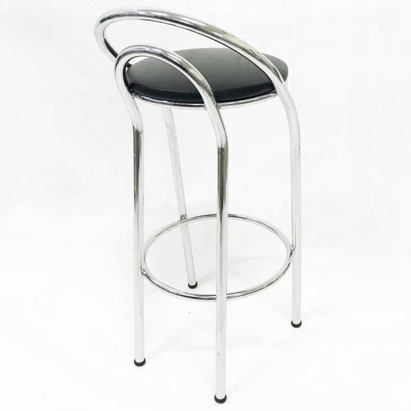 Kit 2 Banquetas cromada alta assento preto - Poltronas do Sul ...