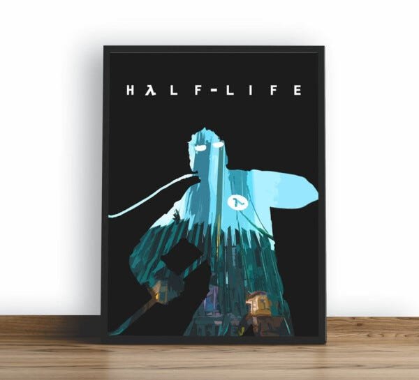 Quadro Decorativo Pôster Half-Life Jogo Fps Games | MadeiraMadeira
