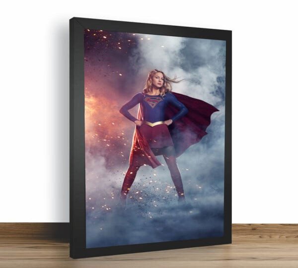 Quadro Decorativo Poster Supergirl Serie Heroina | MadeiraMadeira