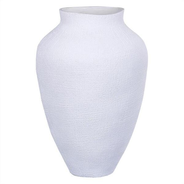 Vaso de Cerâmica Rústica Branco M | MadeiraMadeira